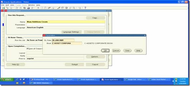 Oracle Applications: Create invoice in AP and transferred to FA